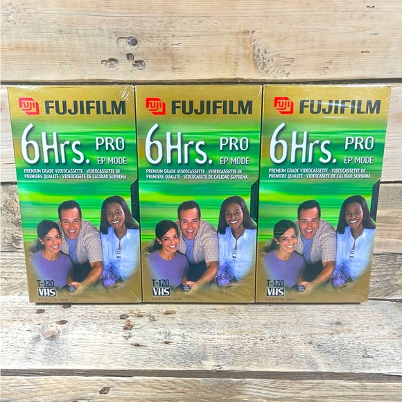 Fujifilm | Media | Lot Of 3 Fujifilm T2 Pro Ep Mode 6 Hr Premium Grade Vhs Blank Video Cassette ...